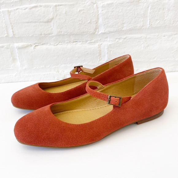 Crown Vintage | Shoes | Crown Vintage Sillani Mary Jane Flat Rust Red ...